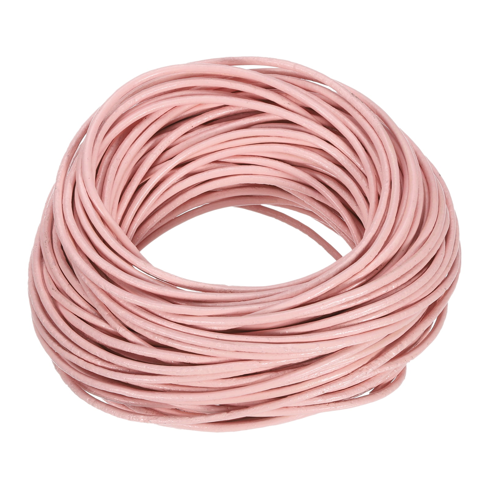 20 Yards 2mm Round Leather Cord Lacing String for DIY Crafts, Pink ...