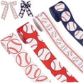 20 Yards 4 Styles Baseball Print Polyester Grosgrain Ribbon Clothes ...