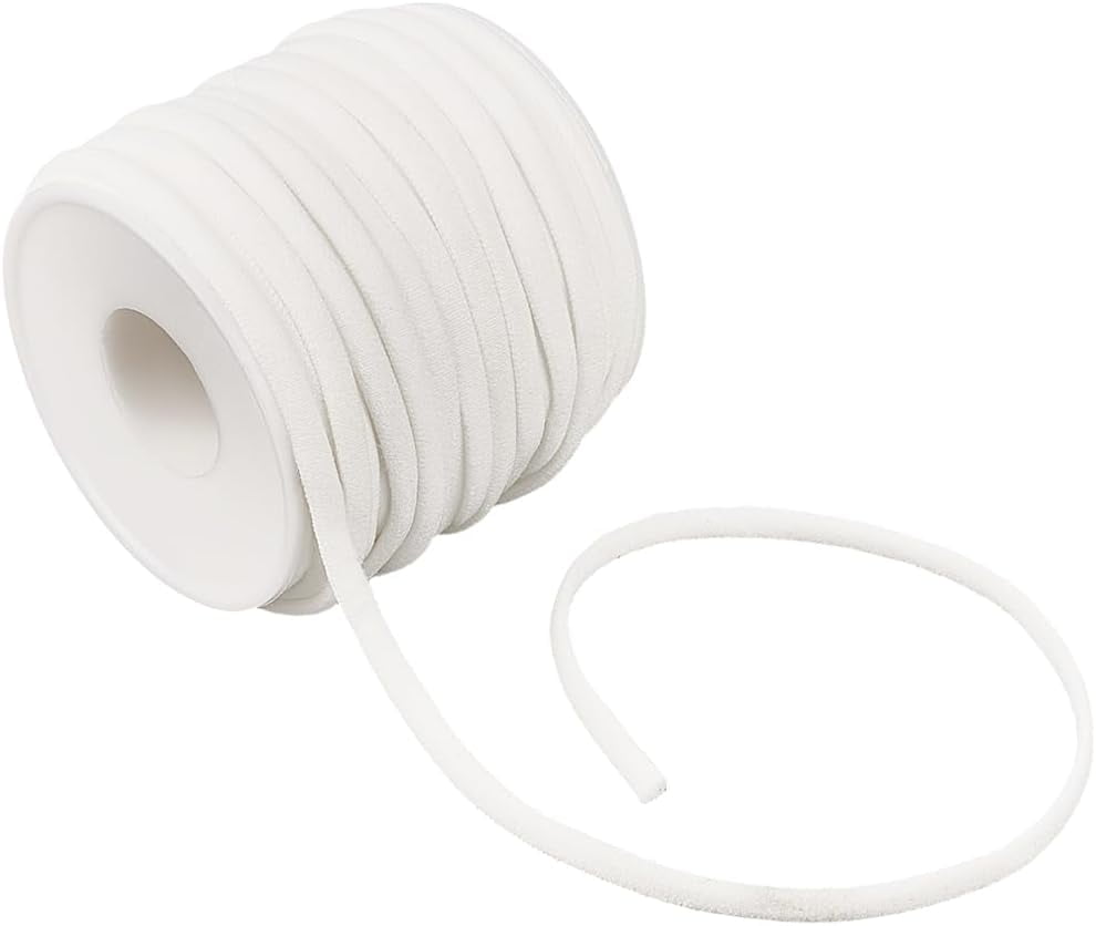 20 Yards 5MM Wide White Elastic Band Cord Threads Stretchy Spandex Flat ...