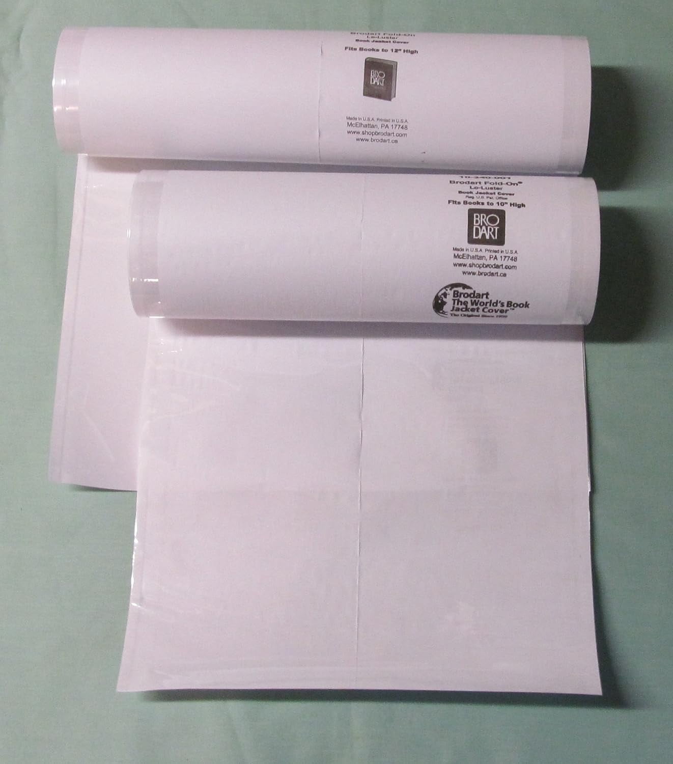 20 Yards Brodart Fold-On Book Jacket Covers Combo Pack - Two 10 Yard ...