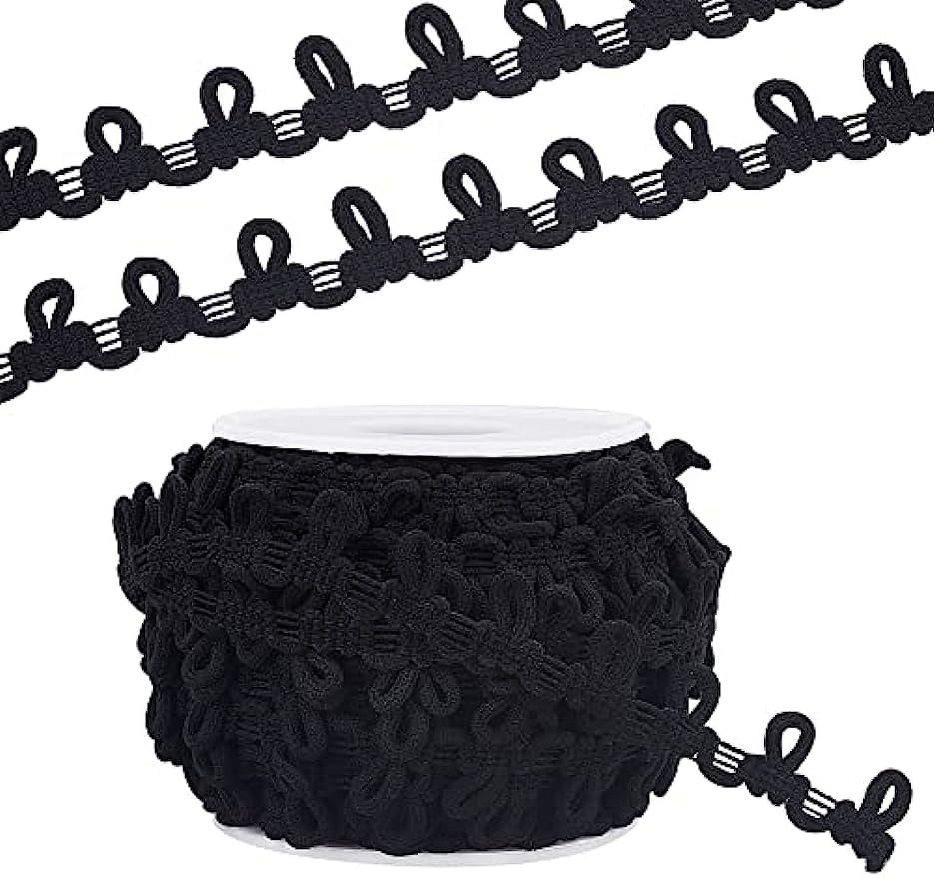 20 Yards Buttonhole Ribbon Braid Trim with Button Loops 14mm Corset ...