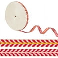 20 Yards Ethnic Style Embroidery Polyester Leaf Ribbons Jacquard Ribbon ...