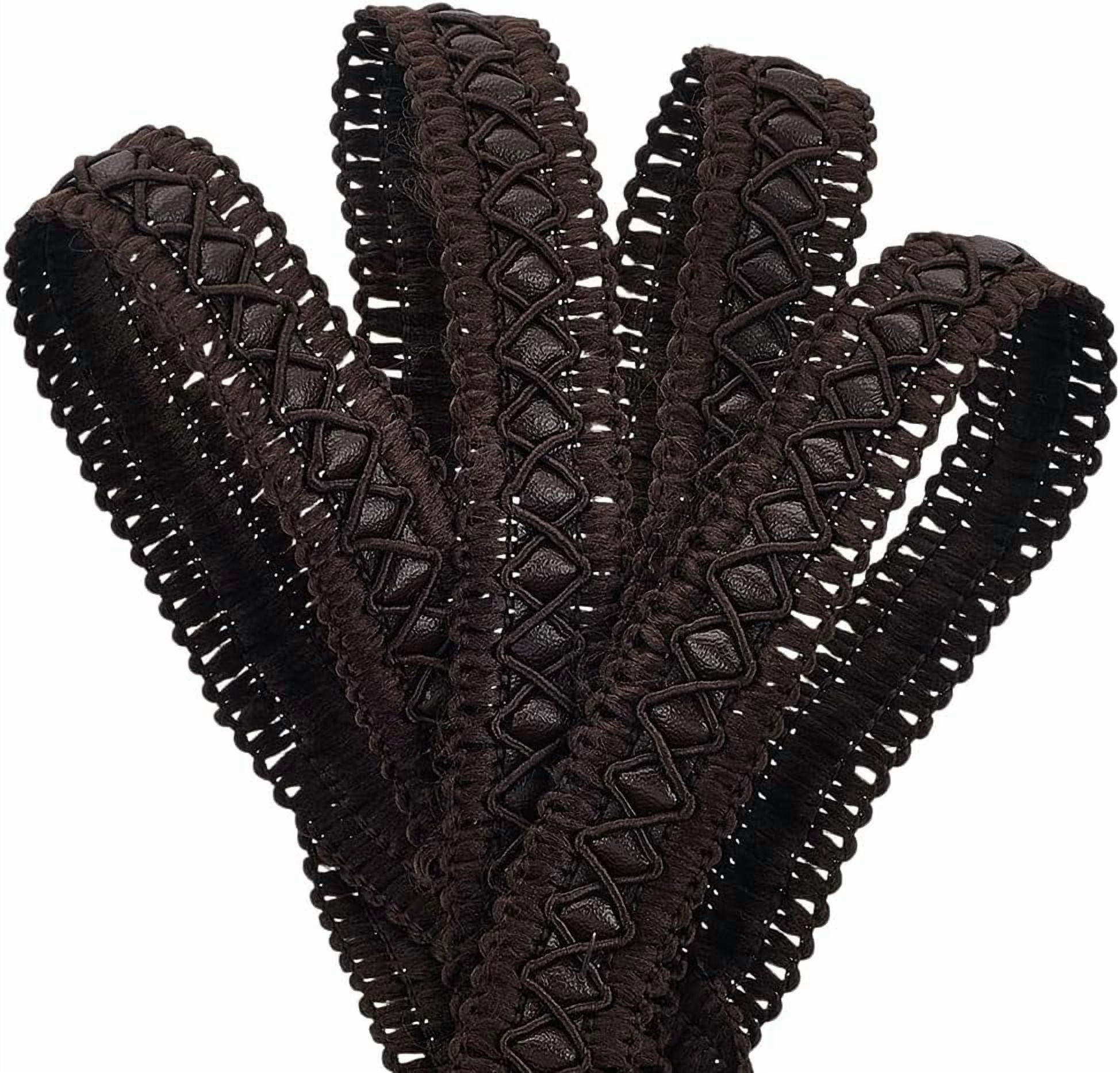 20 Yards Faux Leather Braid Trims 3/4 inch Wide Gimp Braid Trim Flat ...