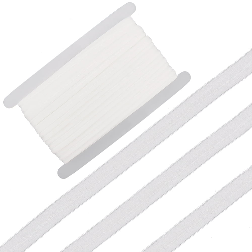 20 Yards Flat Polyester Non-slip Elastic Cord Silicone Gripper Elastic ...