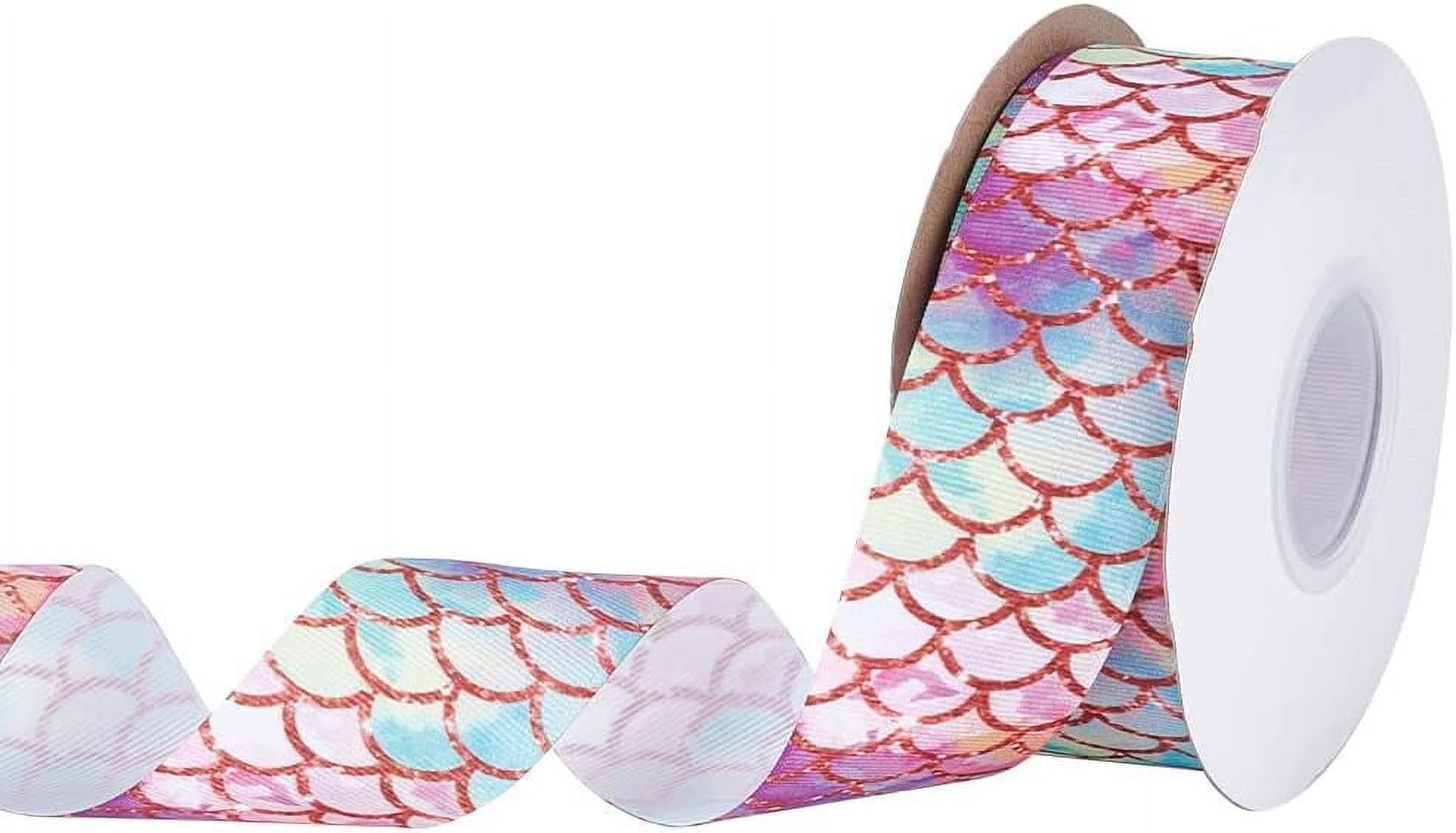 20 Yards Flat Printed Polyester Grosgrain Ribbon Scaled Print Ribbon ...