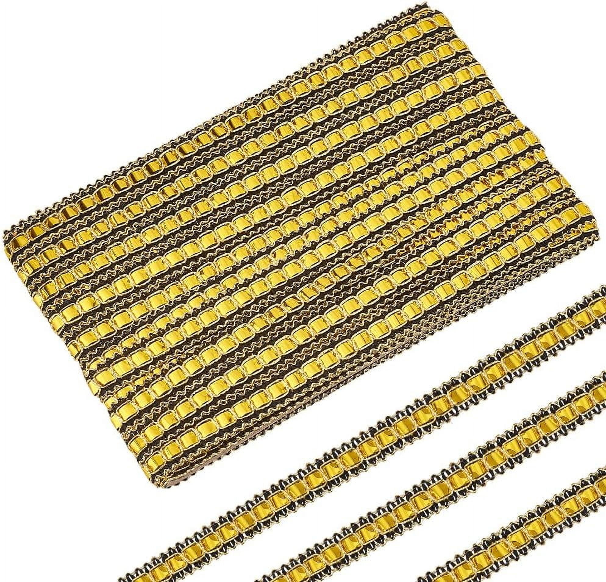 20 Yards Gold Metallic Braid Trim by The Yard 1/2Inch Wide Polyester ...