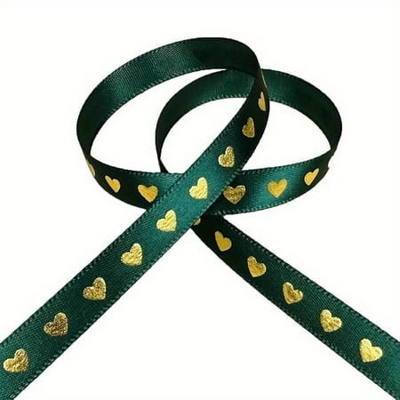 20 Yards Heart Pattern Satin Ribbon for Valentine's Day Gift Wrapping ...