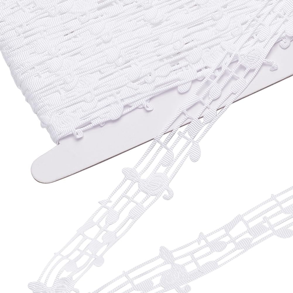 20 Yards Hollow Music Note Ribbon 1-1/8 inch Cut Out Music Craft Ribbon ...
