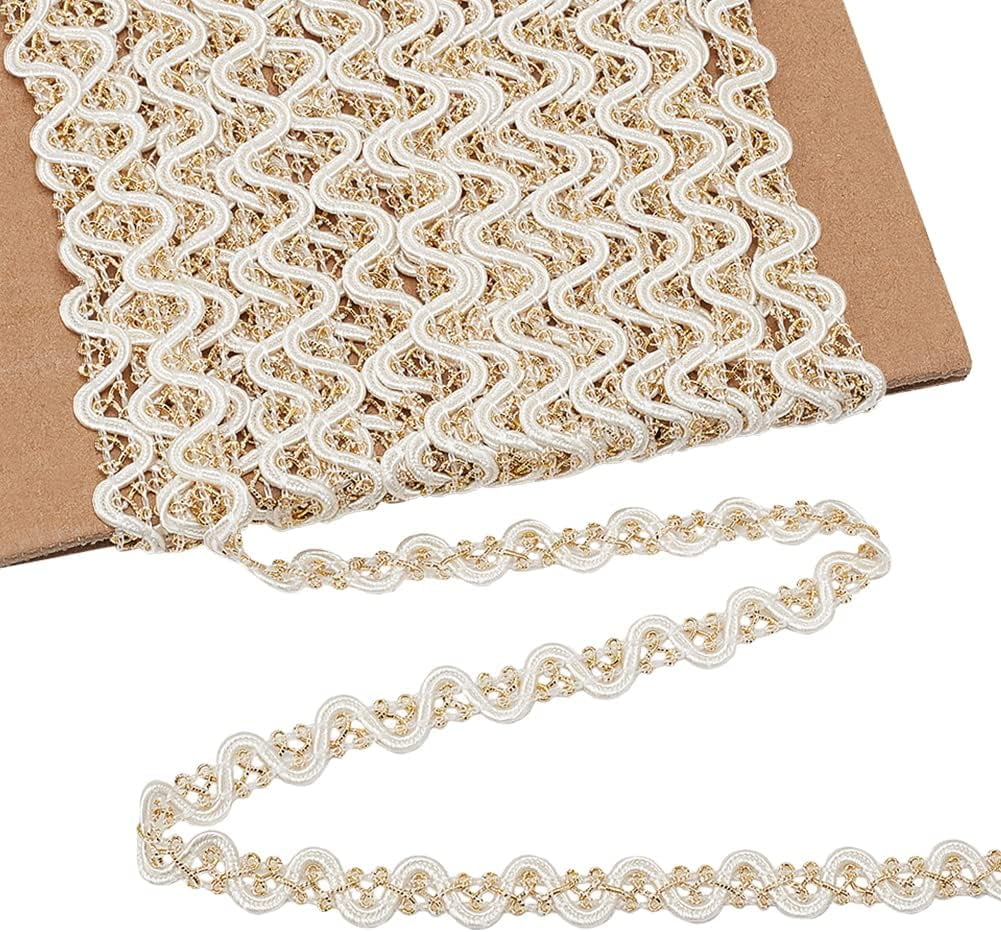 20 Yards Metallic Braid Lace Trim Two Tone Centipede Lace Ribbon ...