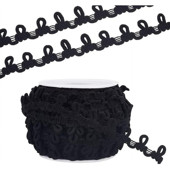20 Yards Polyester Braid Trims with Elastic Button Loops Buttonhole ...