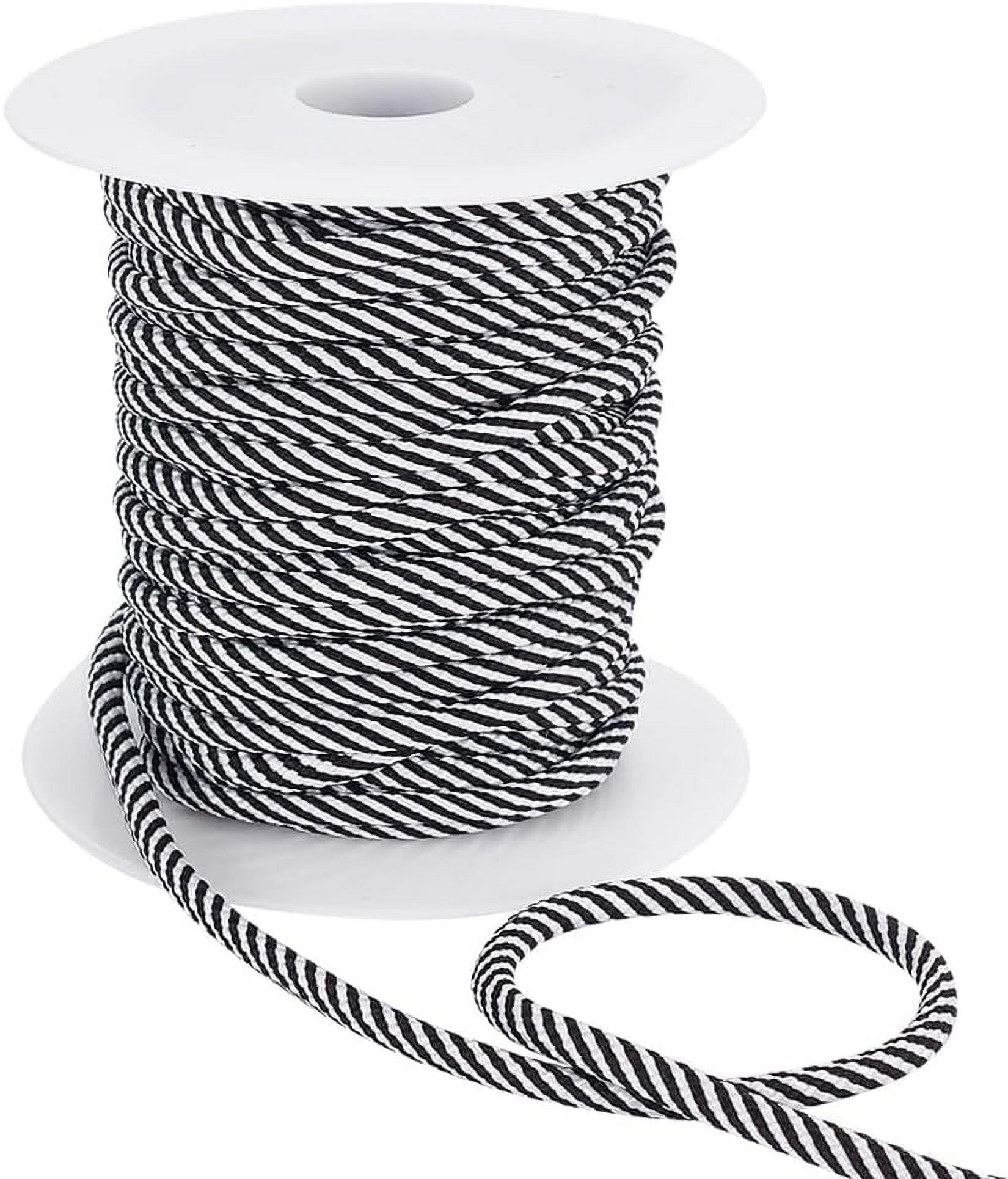 20 Yards Round Polyester Cords Twisted Round Rope with 1Pc Plastic ...