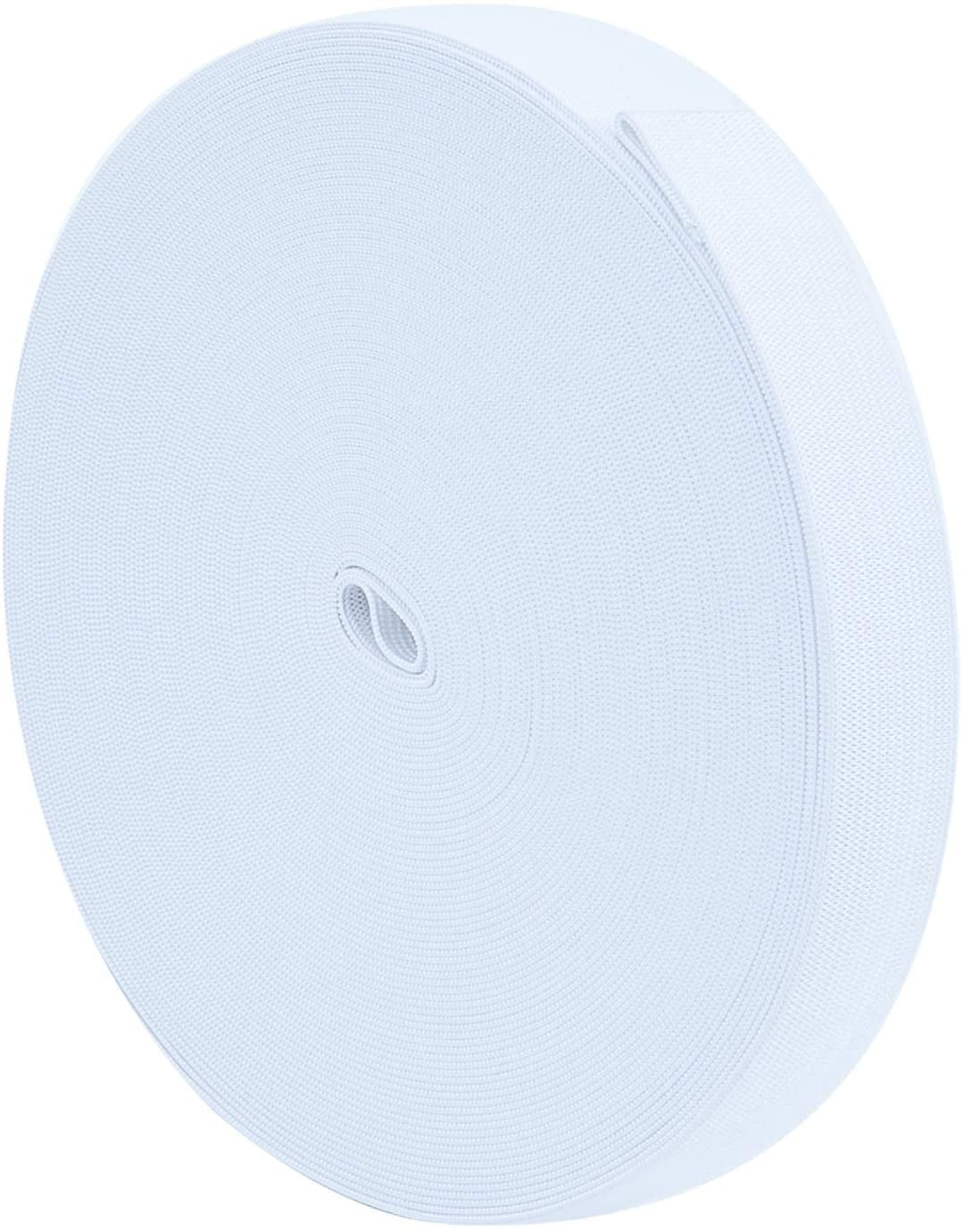 20 Yards Sewing Knit Stretch Elastic Band Spool, 1 inch Width (White ...