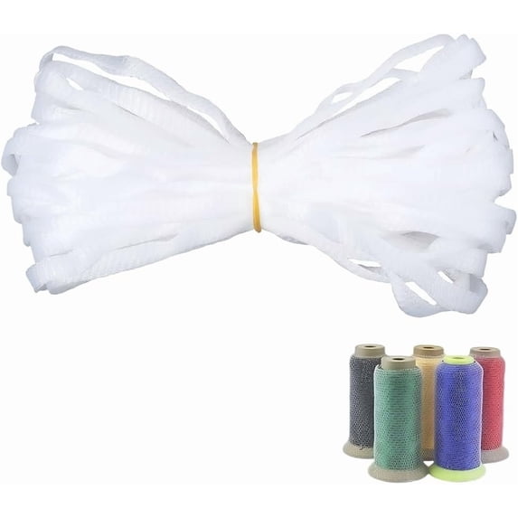 20 Yards Sewing Thread Net White Cosmetic Brush Protective Nets 3/8 ...
