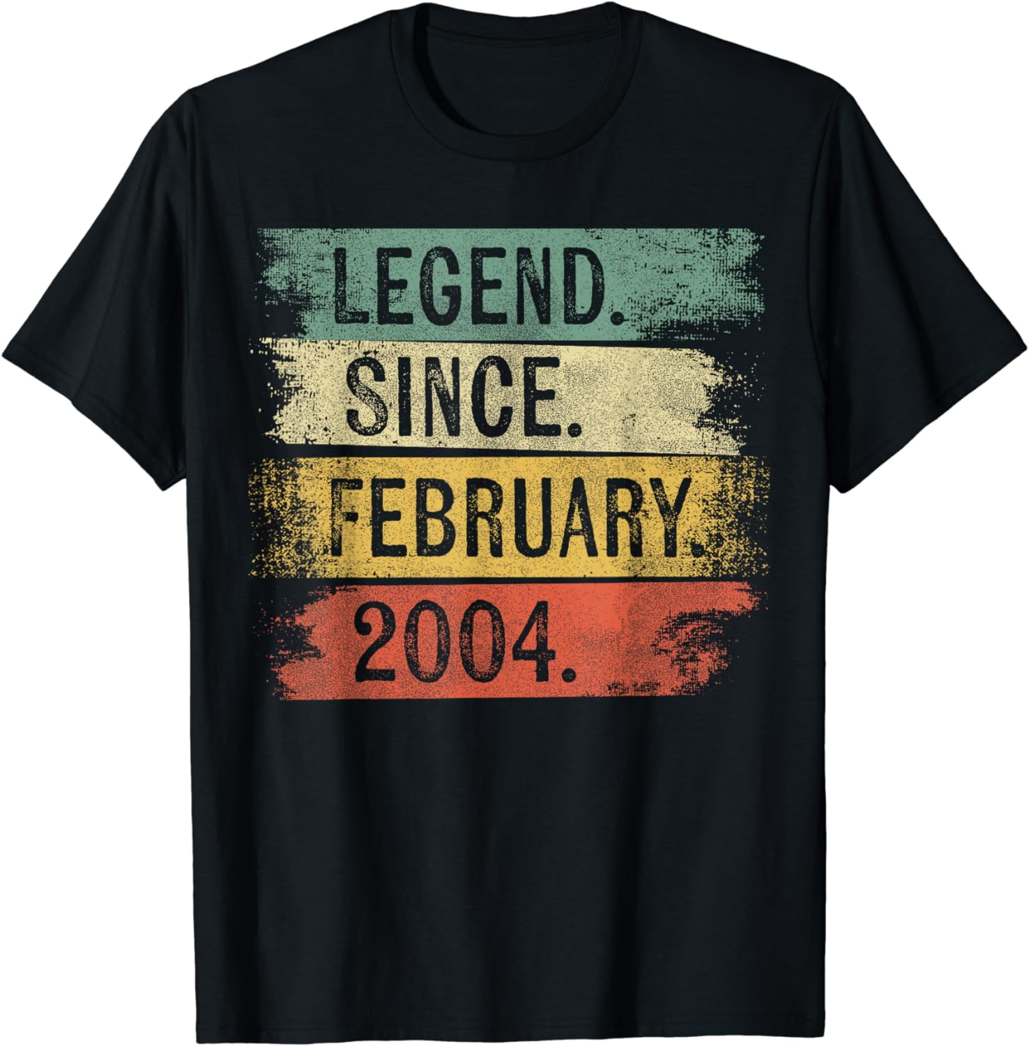 20 Year Old Gifts Legend Since February 2004 20th Birthday T-Shirt ...