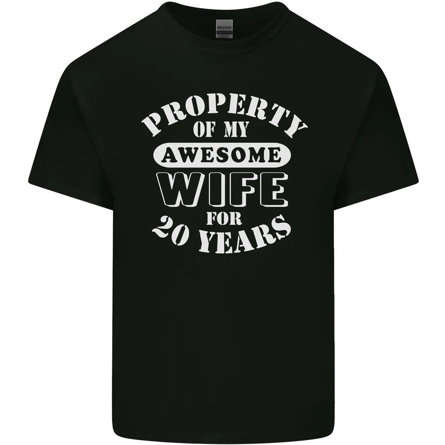20 Year Wedding Anniversary 20th Marriage Humor Cotton Tee Shirt,for ...
