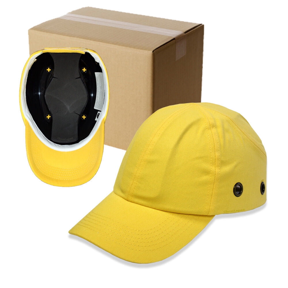 20 Yellow Baseball Bump Caps - Lightweight Safety hard hat head ...