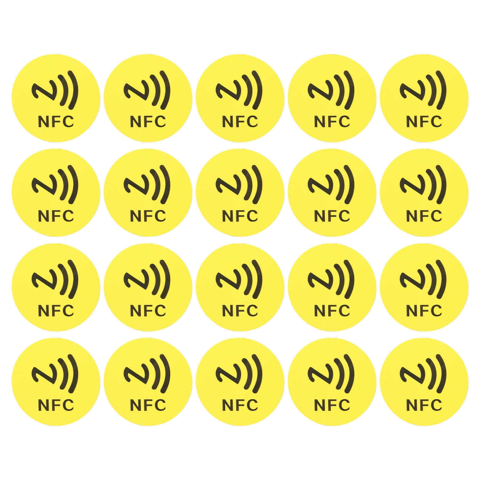 20 Yellow ID5200 Tags, Adhesive & Anti-Interference, Round Design for ...