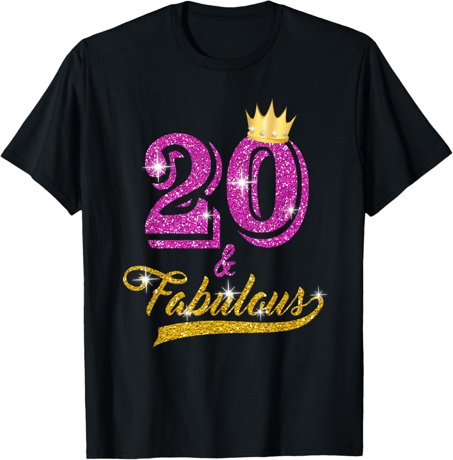 20 and Fabulous T-Shirt 20 yrs old B-day 20th Birthday Gift T-Shirt - Walmart.com