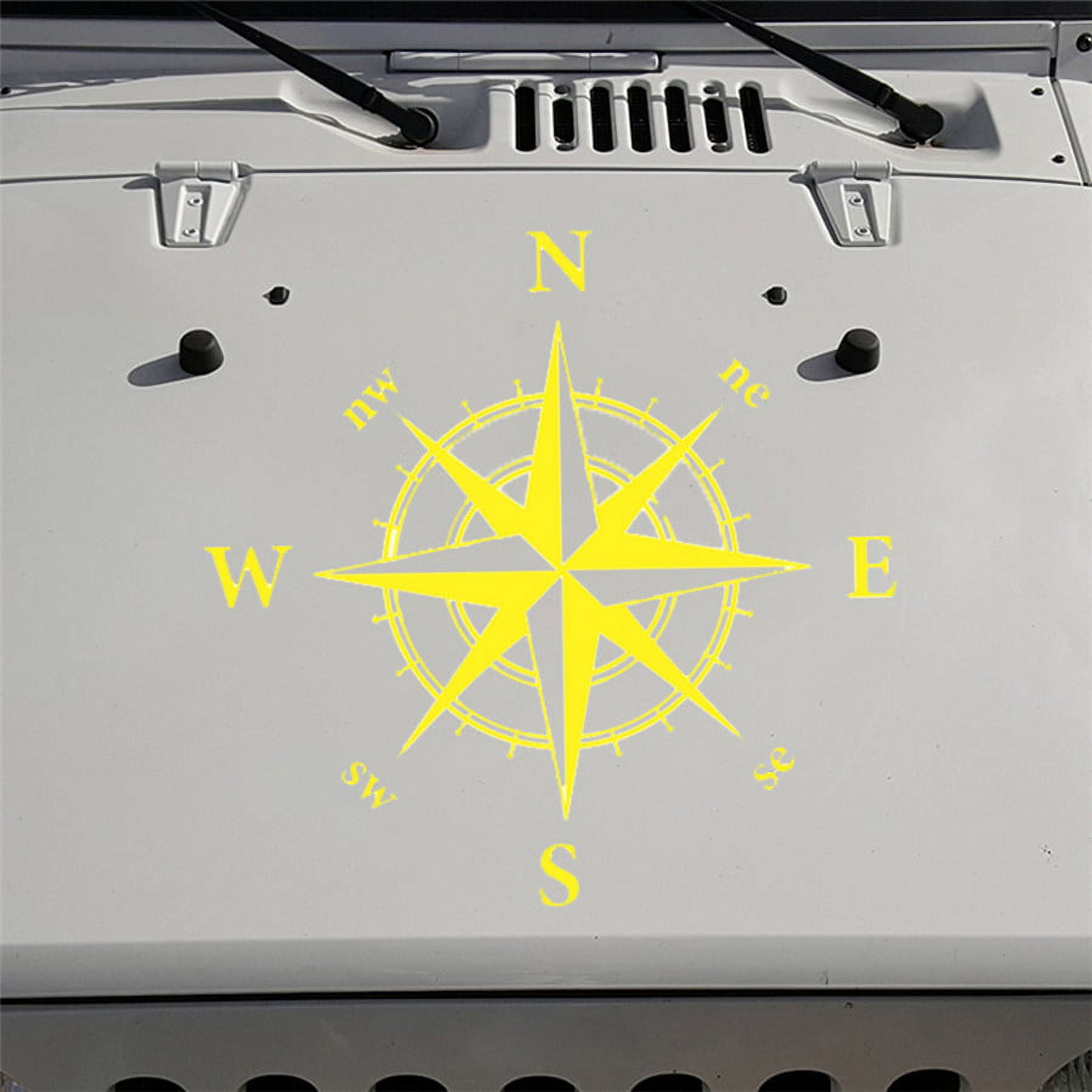 20" black Compass Decal Car Hood Vinyl Decal Sticker Universal ...