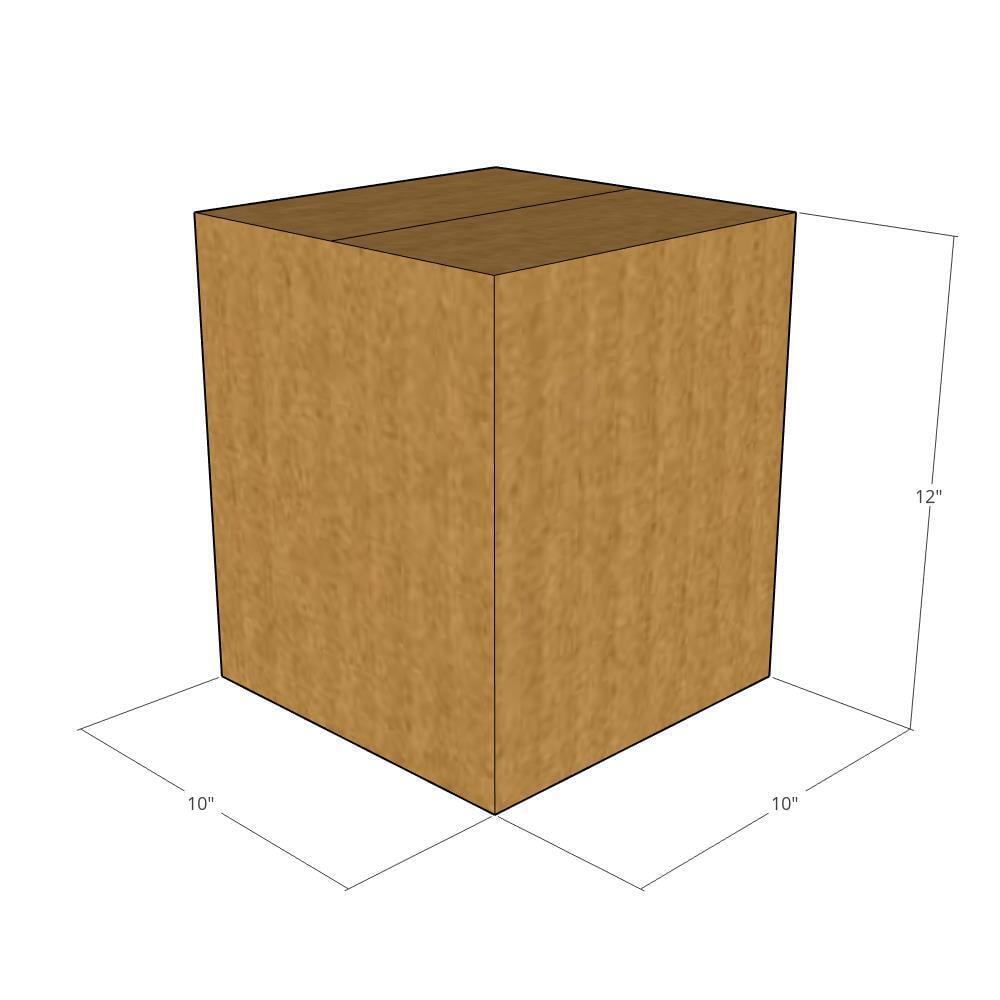 10x10x12 Kraft Brown Corrugated Shipping Boxes Multi-Depth, 32 ECT ...