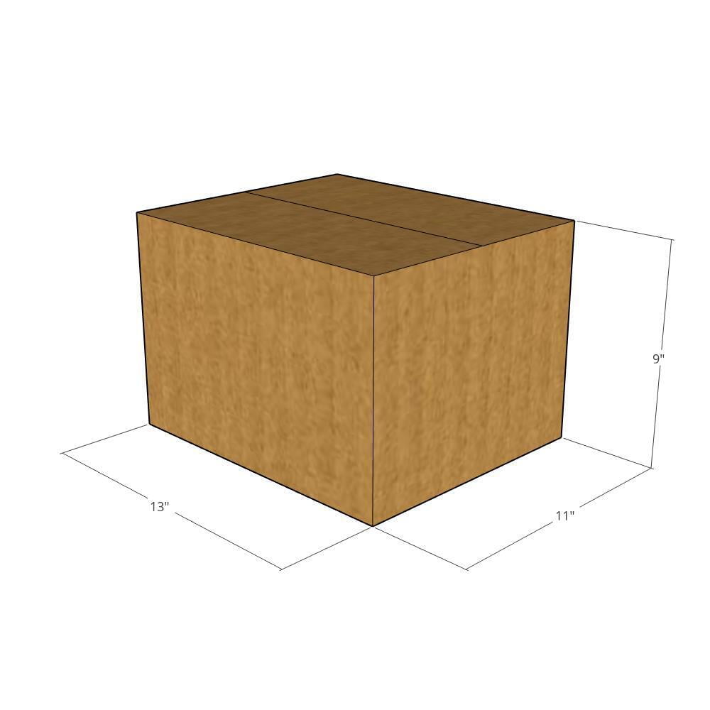 13x11x9 Kraft Brown Corrugated Shipping Boxes, 32 ECT Single-Wall, Qty ...