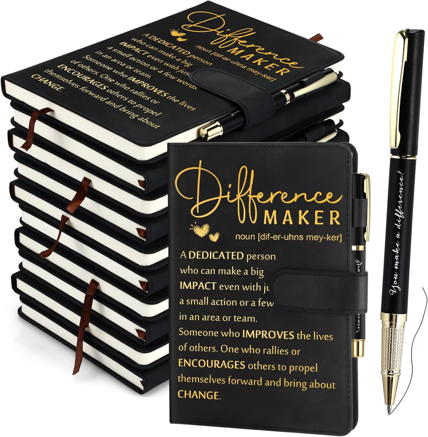 20 count/10 Sets Valentines Employee Appreciation Gifts Bulk A5 Leather ...