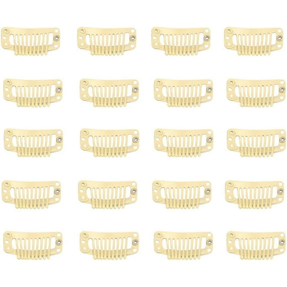 20 count 9- Stainless Snap Hair Clips, Hair Extension Clips, Wig ...