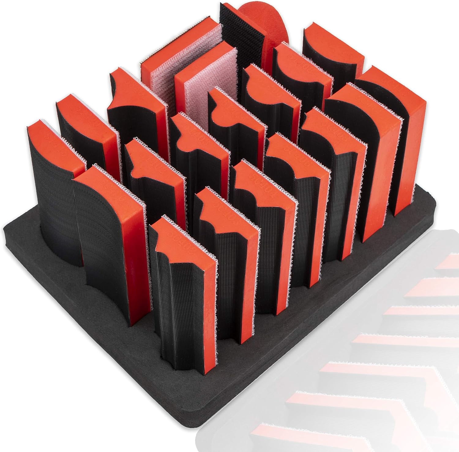 20 count Hand Sanding Block Set - Hook and Loop Interchangeable ...