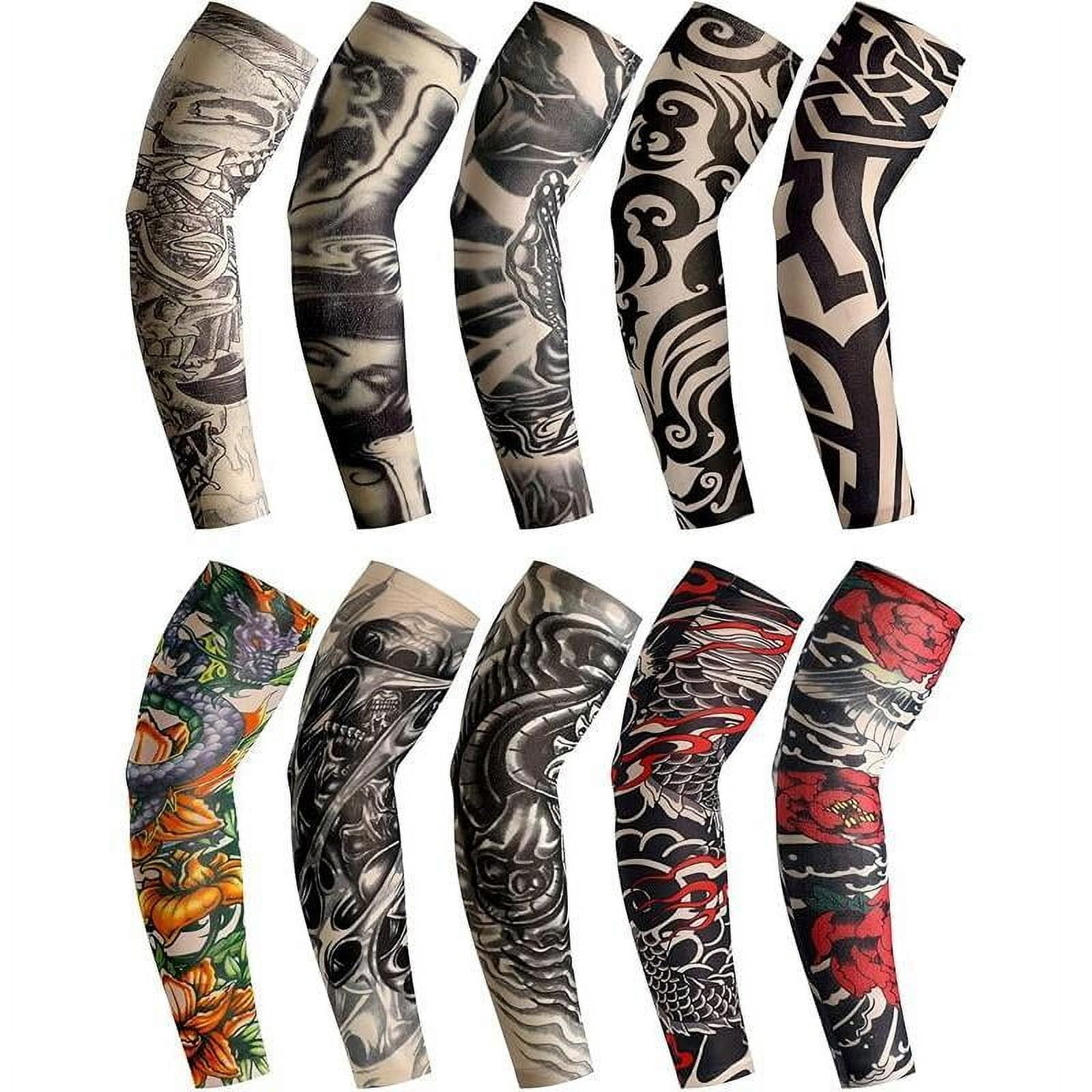 20 count Men's Cooling Arm Sleeves Long Fingerless Arm Cover Anti Slip ...