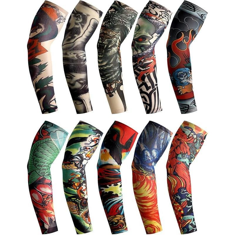 20 count Men's Cooling Arm Sleeves Long Fingerless Arm Cover Anti Slip ...