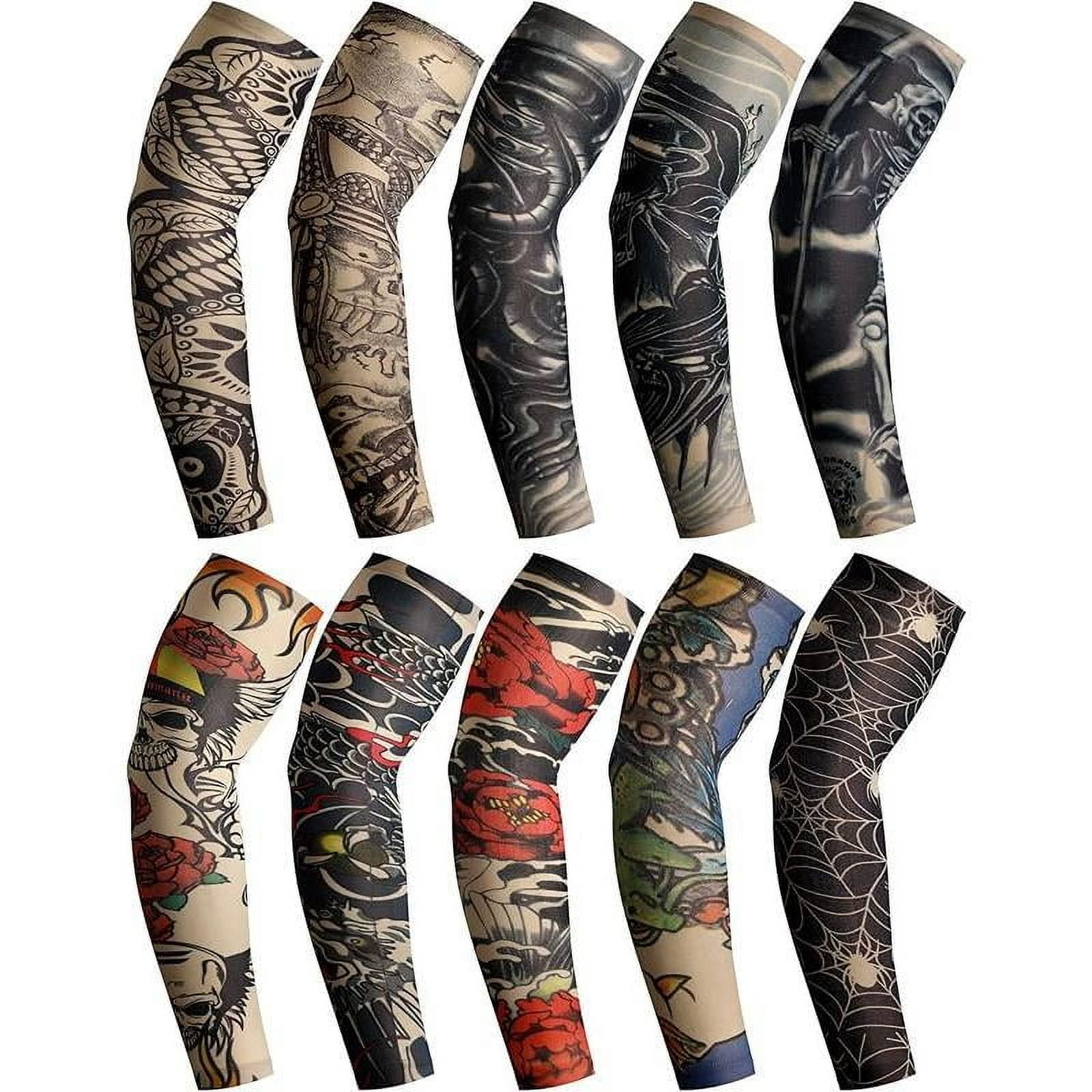 20 count Men's Cooling Arm Sleeves Long Fingerless Arm Cover Anti Slip ...