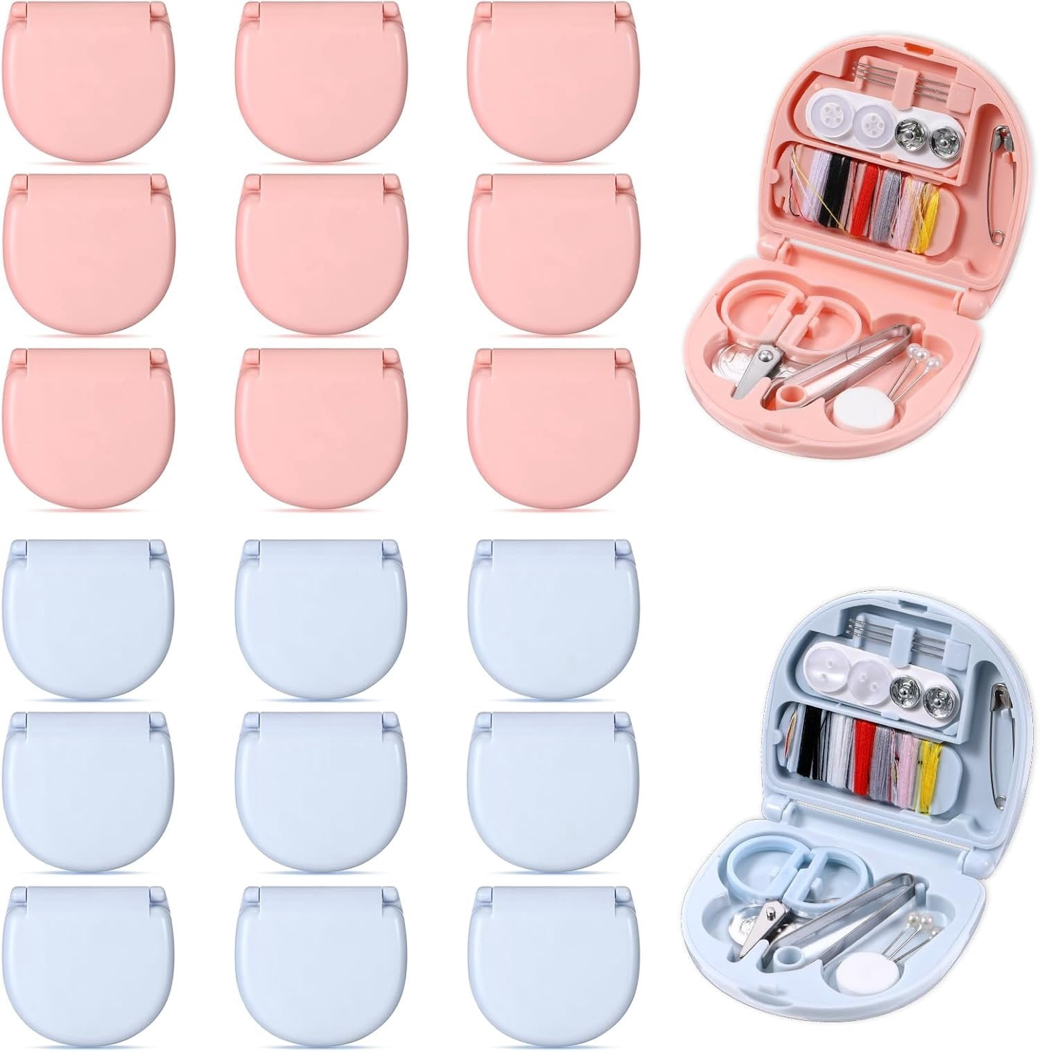 20 count Mini Travel Sewing Kit Portable Travel Sewing Box Kit Portable ...