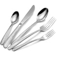 20 count Silverware Set for 4, 18/10 Stainless Steel Material Flatware ...