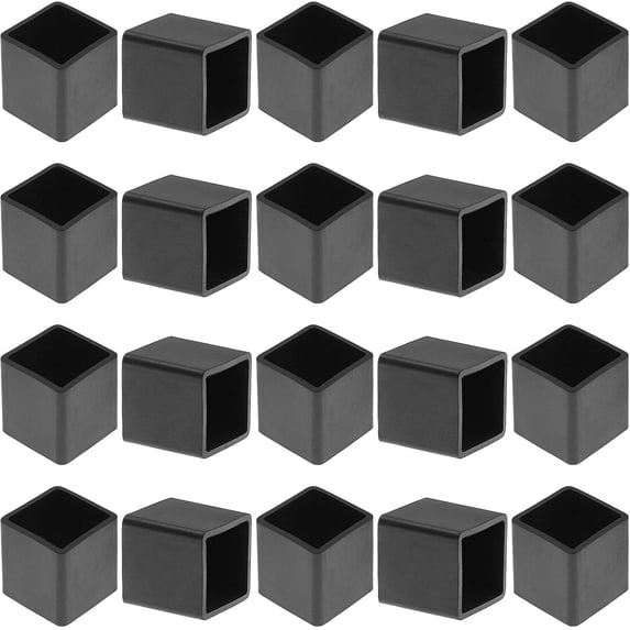 20 count Square Furniture Caps 3/4" x 3/4" (20 x 20mm), Anti-Slip PVC ...