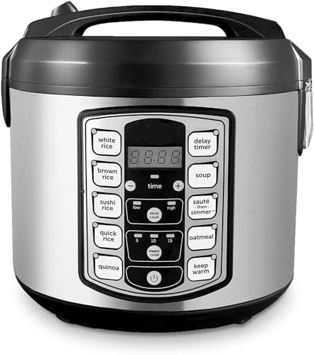 20 cups (cooked)/5 qt. Digital rice and grain multi-cooker, rice cooker ...