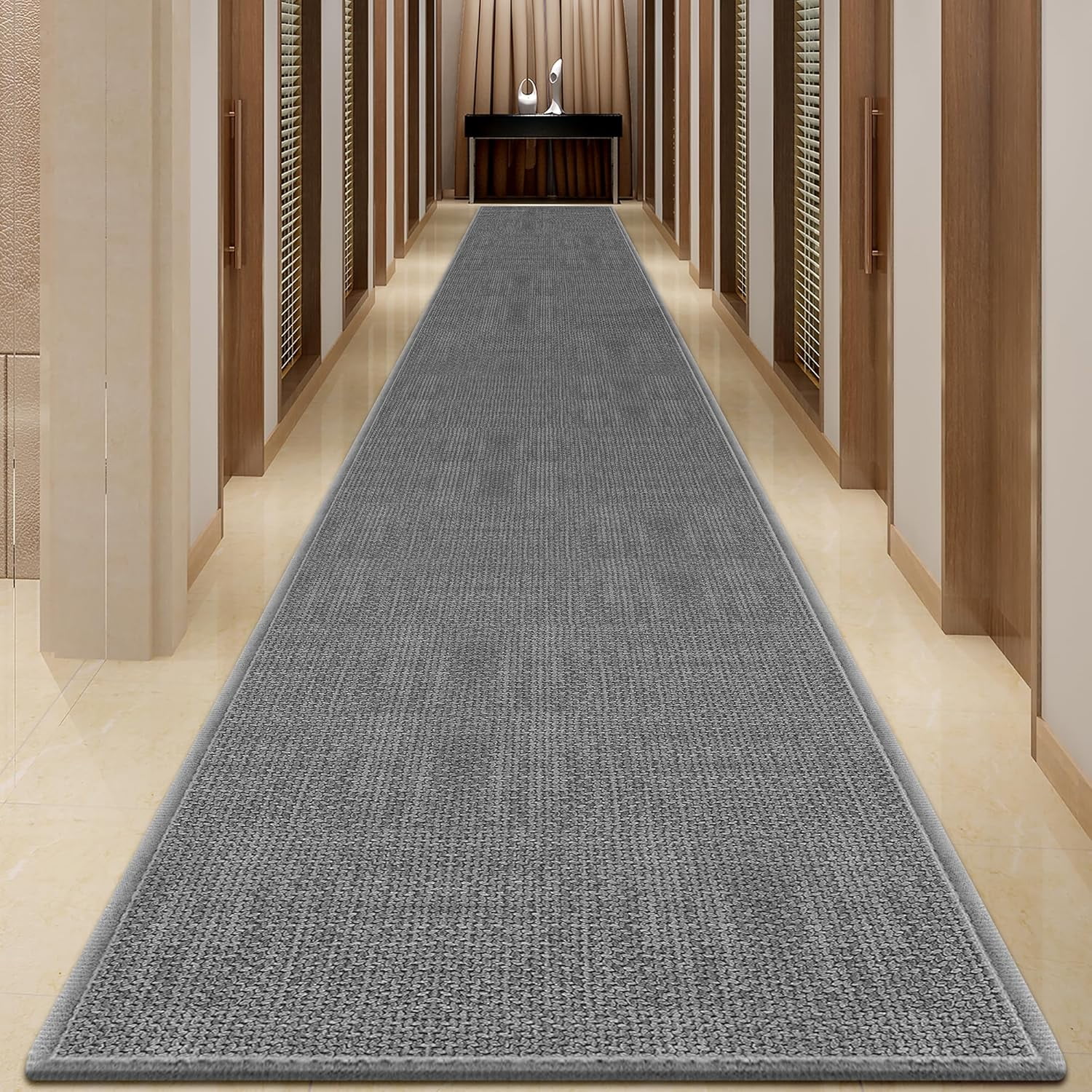 20 ft Jute Entryway Runner, Rubber Backed Absorbent Extra Long Runner ...