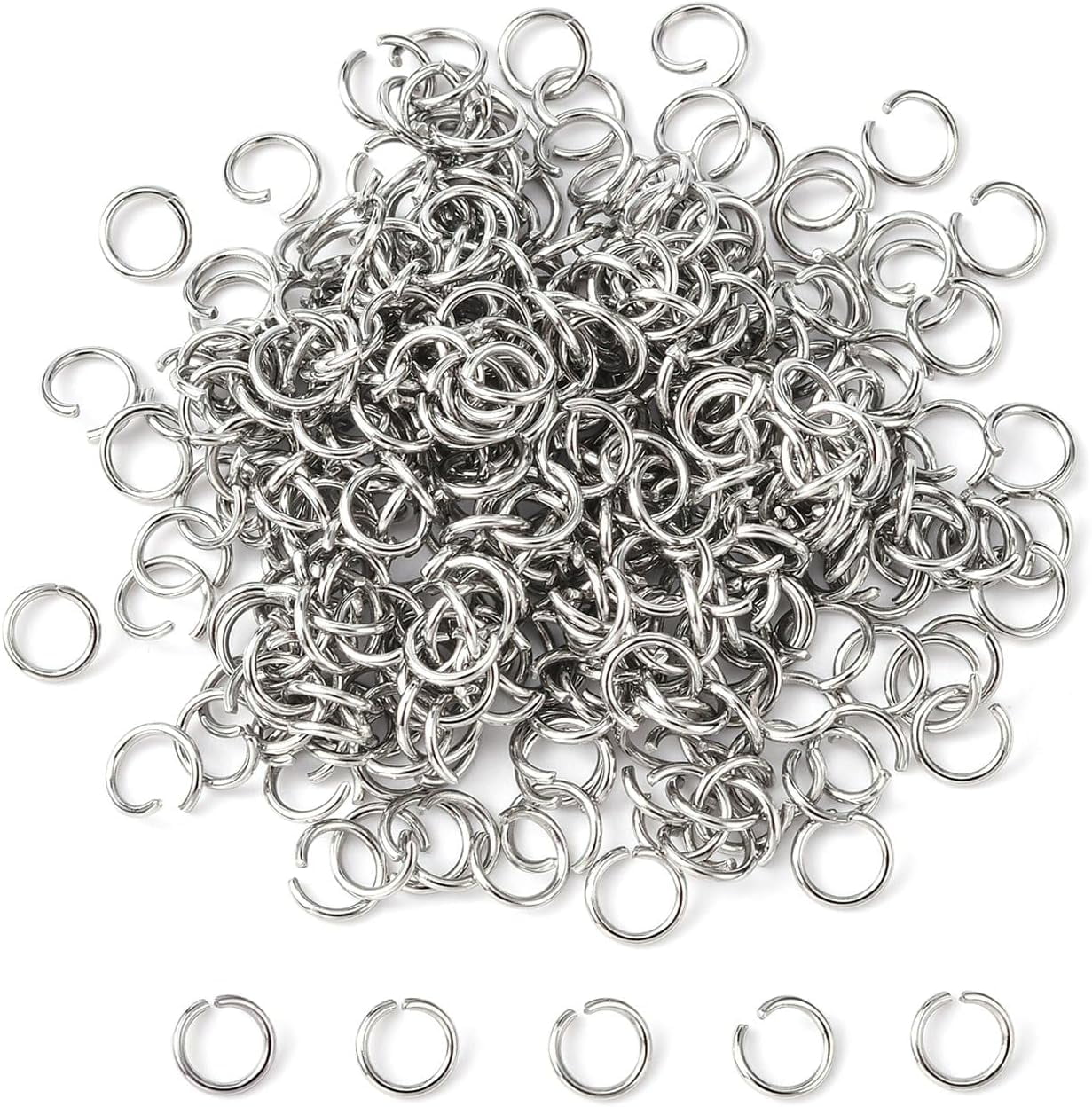 20 g Resistant 304 Stainless Steel Jump Rings Stainless Steel Color 20 ...