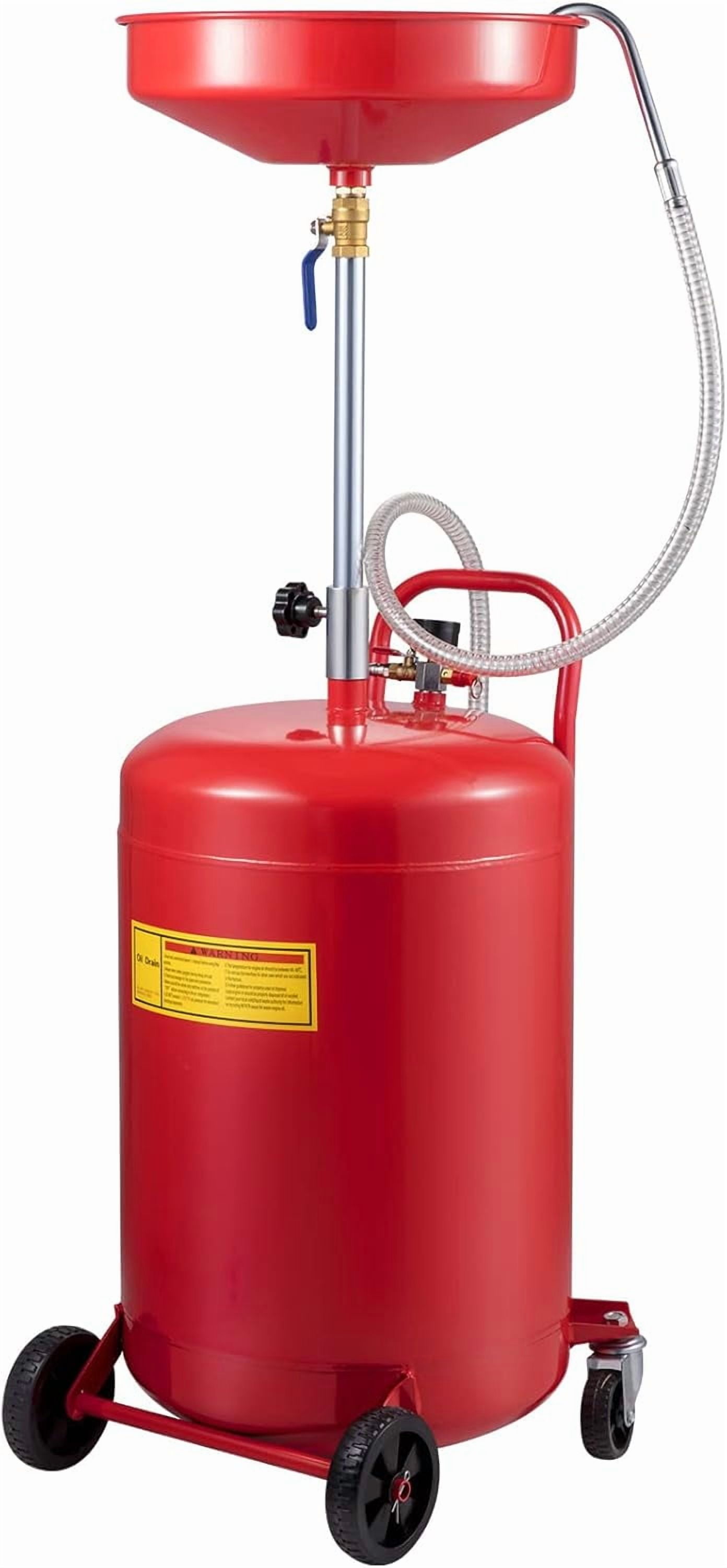 **20-gallon waste oil drain tank, air operated portable oil drainer ...