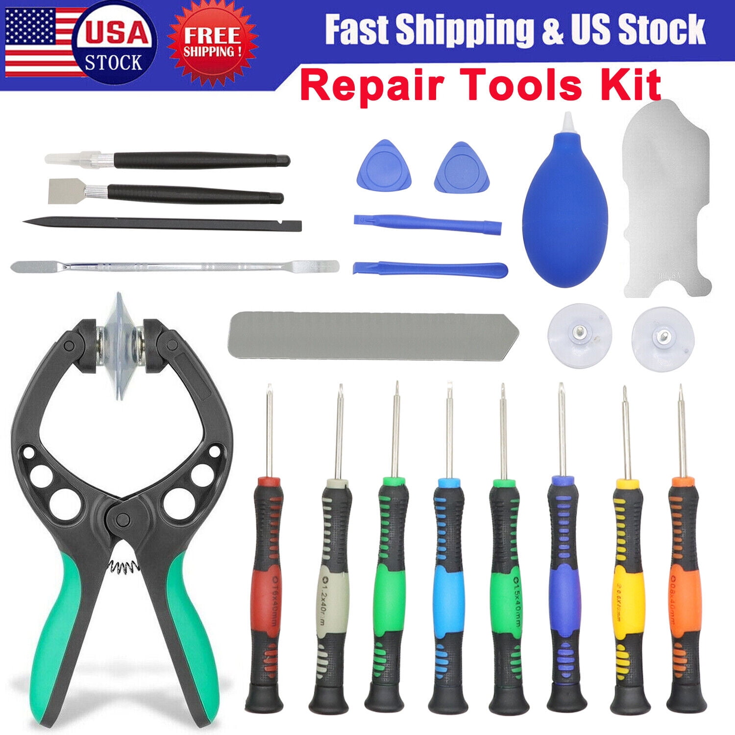 20 in 1 Mobile Phone Screen Opening Repair Tools Kit Screwdriver Set ...
