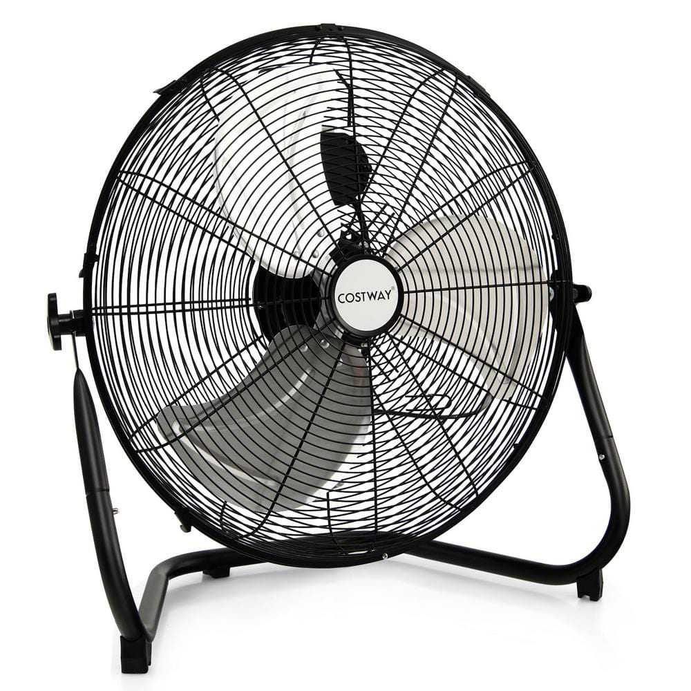 20 in. 3 fan speeds High Velocity Floor Fan Heavy Duty Industrial Floor ...