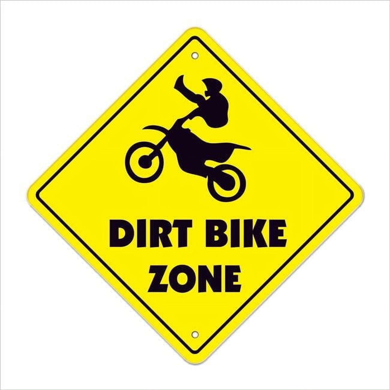 20 in. Dirt Bike Zone Xing Crossing Sign - Walmart.com