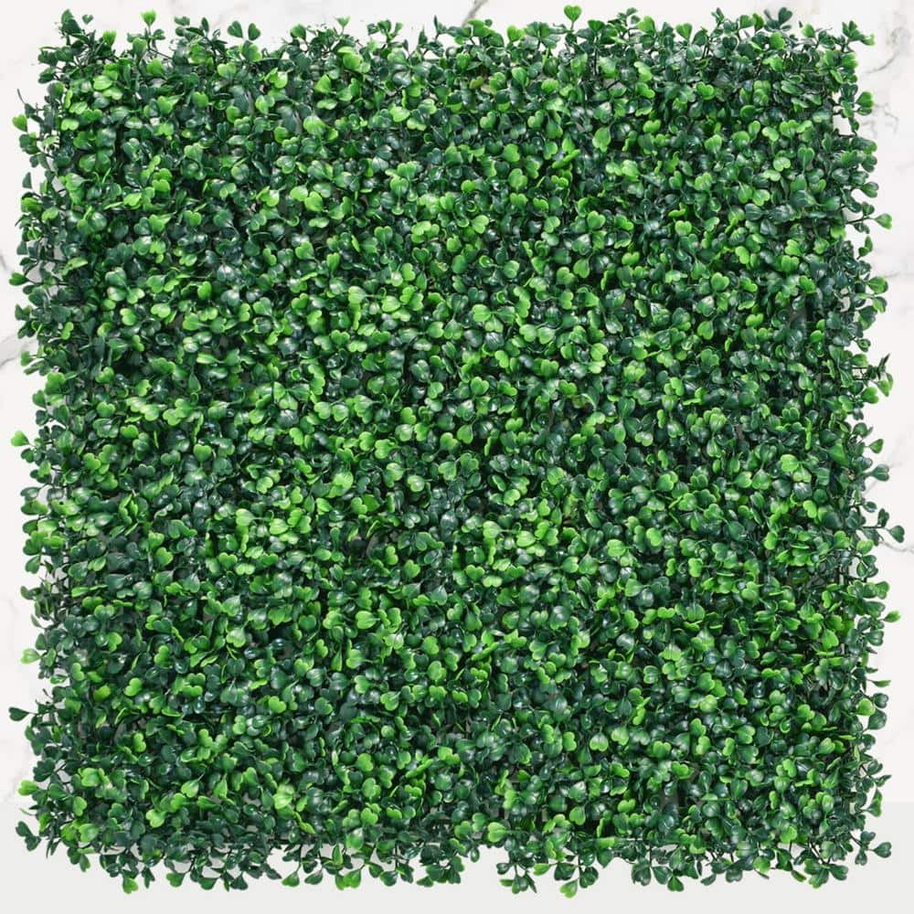 20 in. H x 20 in. W Artificial Boxwood Hedge Grass Wall Greenery Panels ...