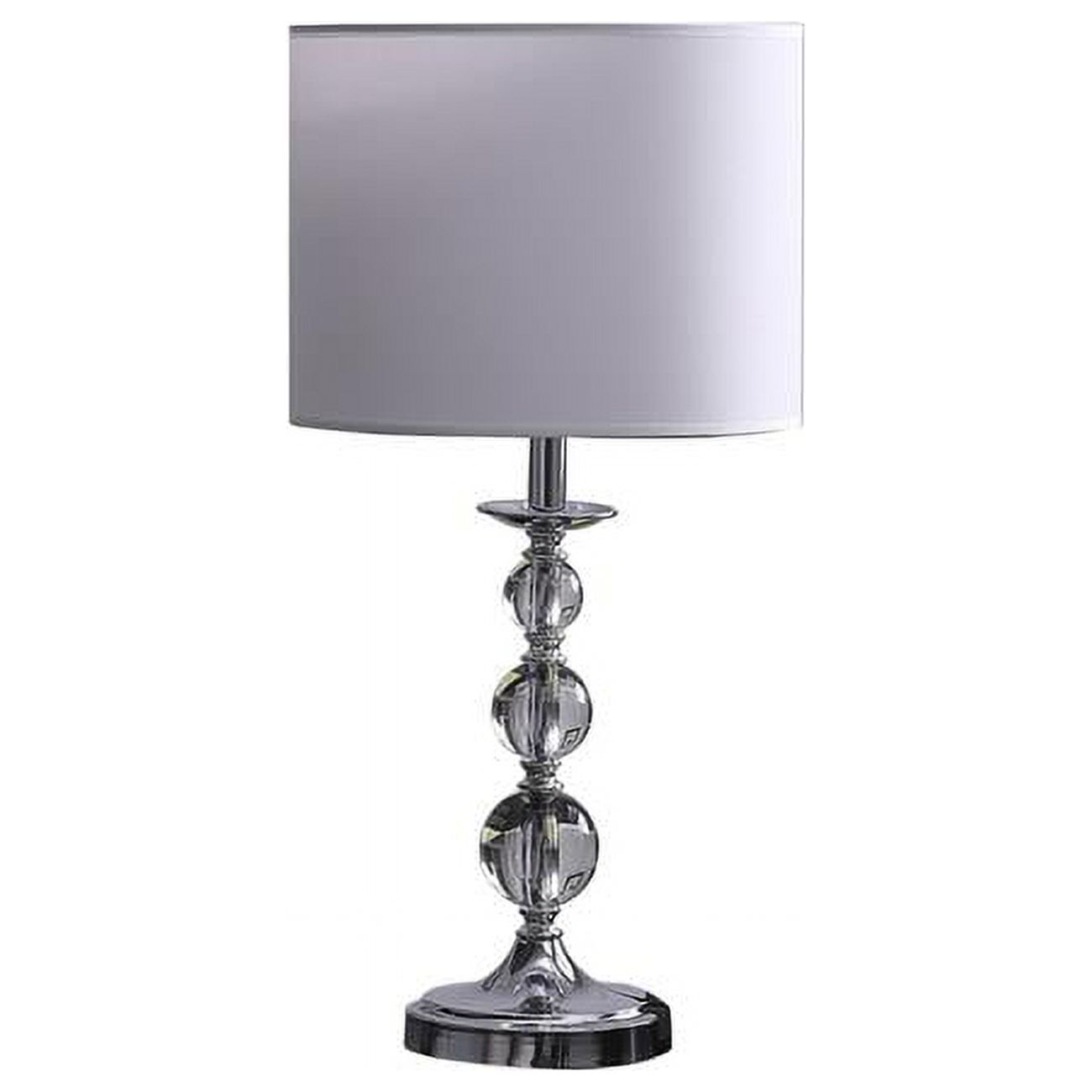 20 in. Modern Crystal Orbs & Metal Table Lamp, White - Walmart.com