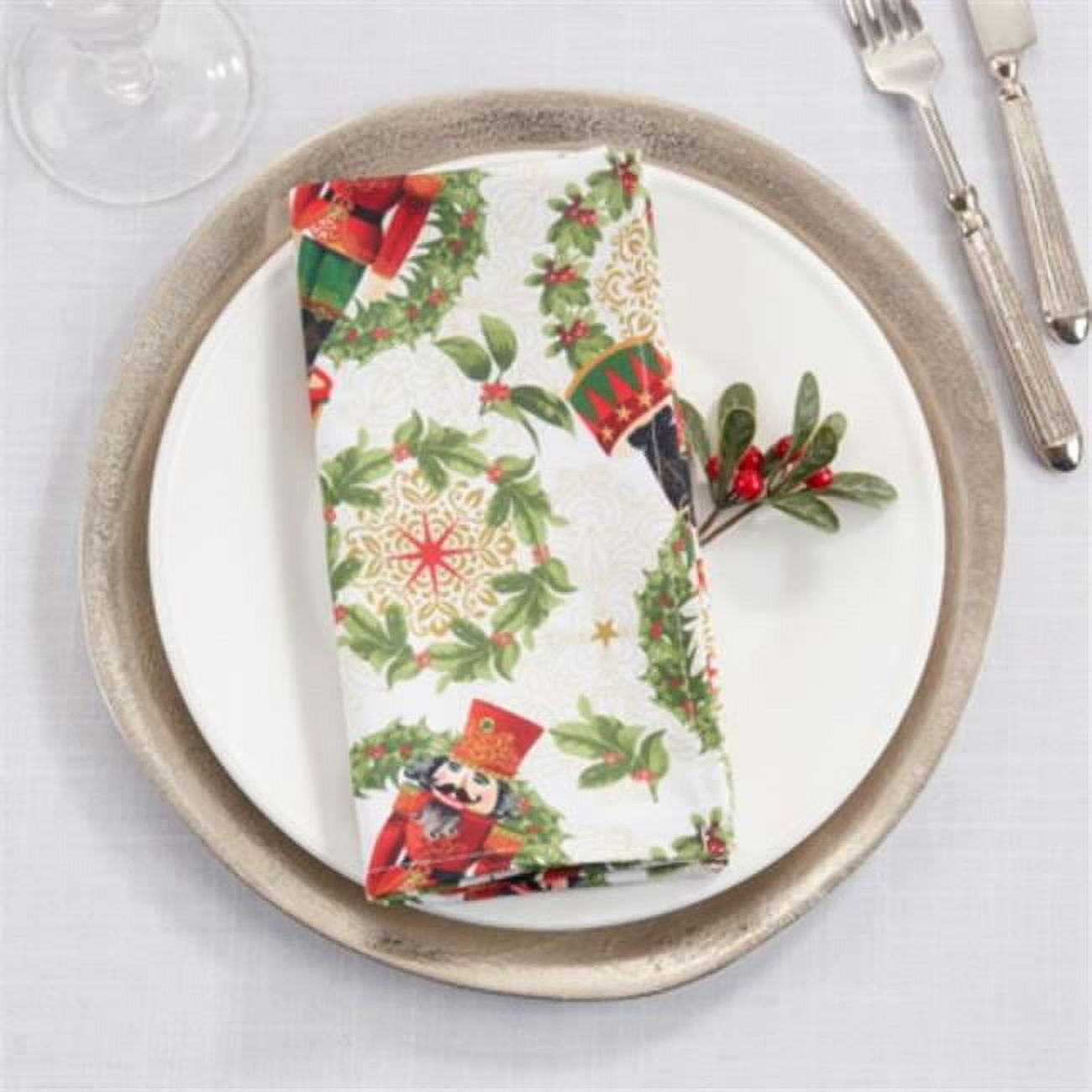20 in. Nutcracker Design Table Napkins, Red & Green - Set of 4 ...