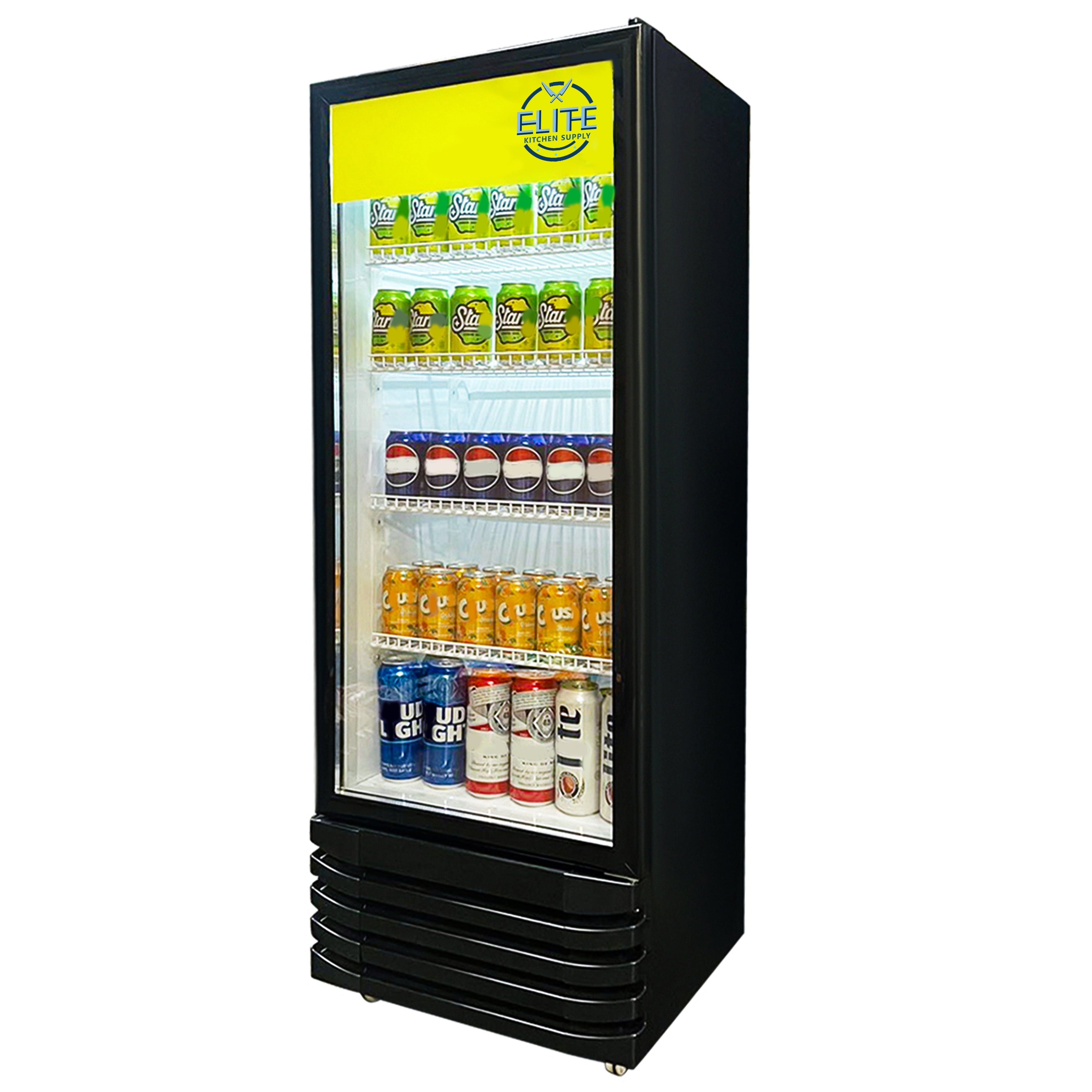20 in. Glass Door Refrigerator 7 Cu.Ft. Commercial Beverage Display ...