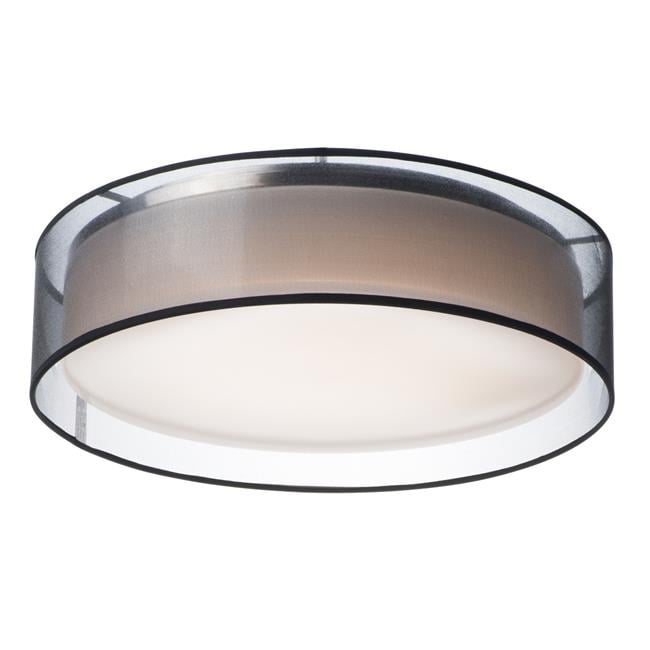 20 in. Prime LED Flush Mount Ceiling Light, Black Organza - Walmart.com