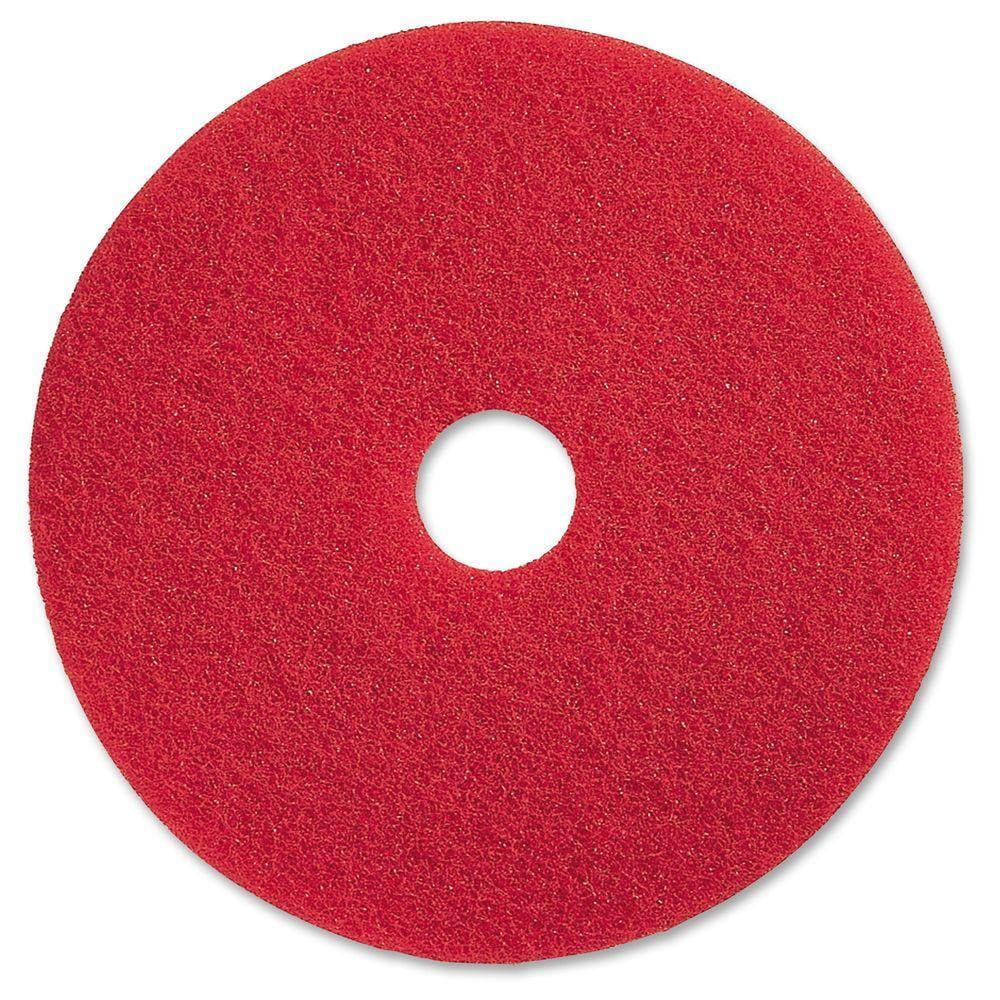 20 in. Red Buffing Floor Pad (5 per Carton) - Walmart.com