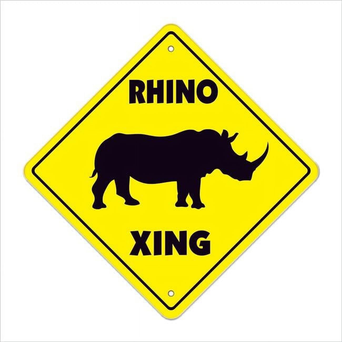 20 in. Rhino Zone Xing Crossing Sign - Walmart.com
