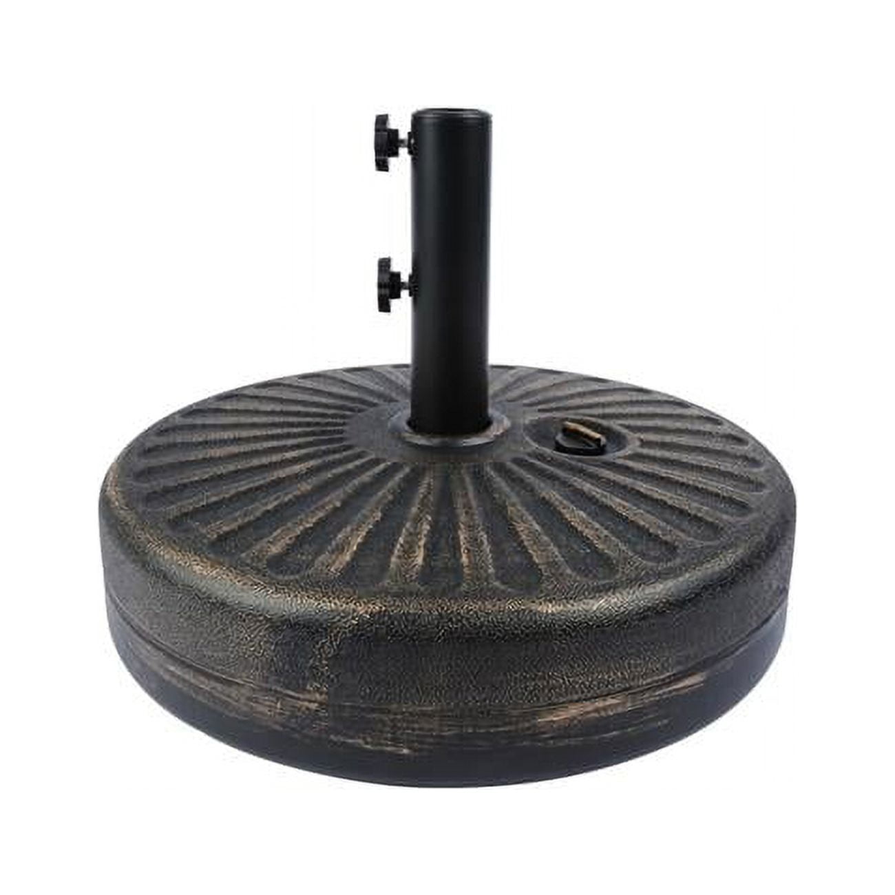 20 in. Round Hard Plastic Free Standing Umbrella Base, Bronze - Walmart.com
