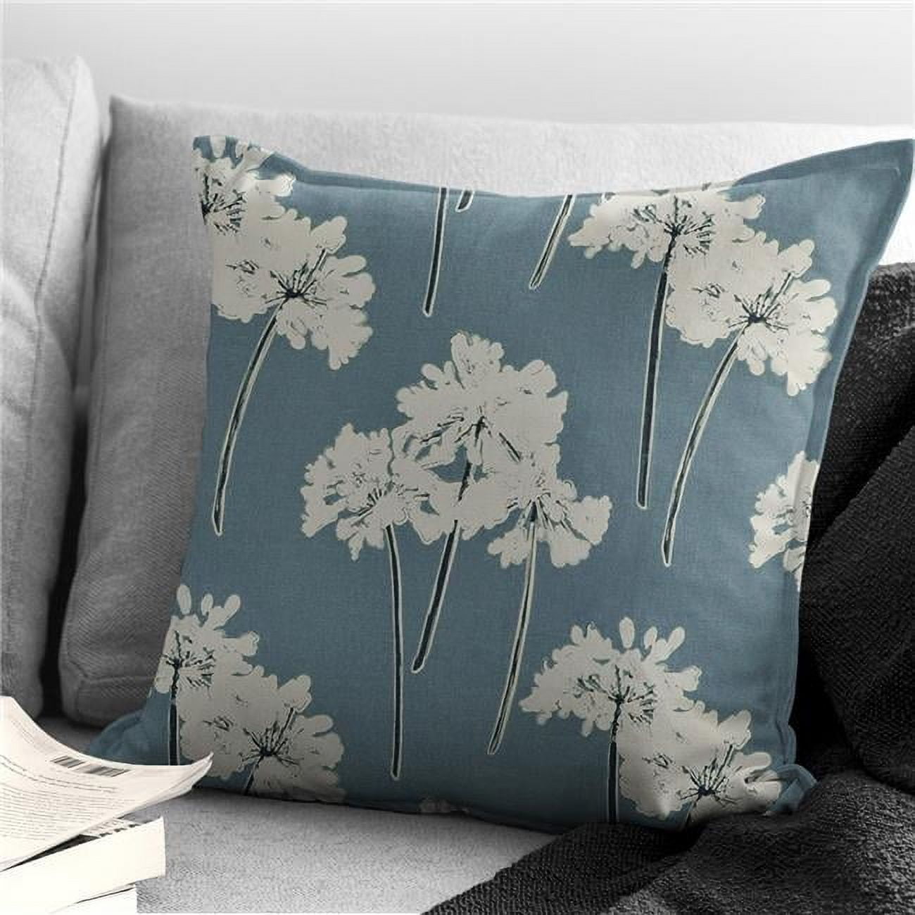 20 in. Summerfield Blue Square Decorative Throw Pillows - Walmart.com